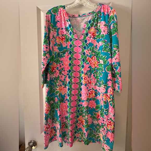 Lilly Pulitzer | Dresses | Lilly Pulitzer Vibrant Floral Long Sleeve ...
